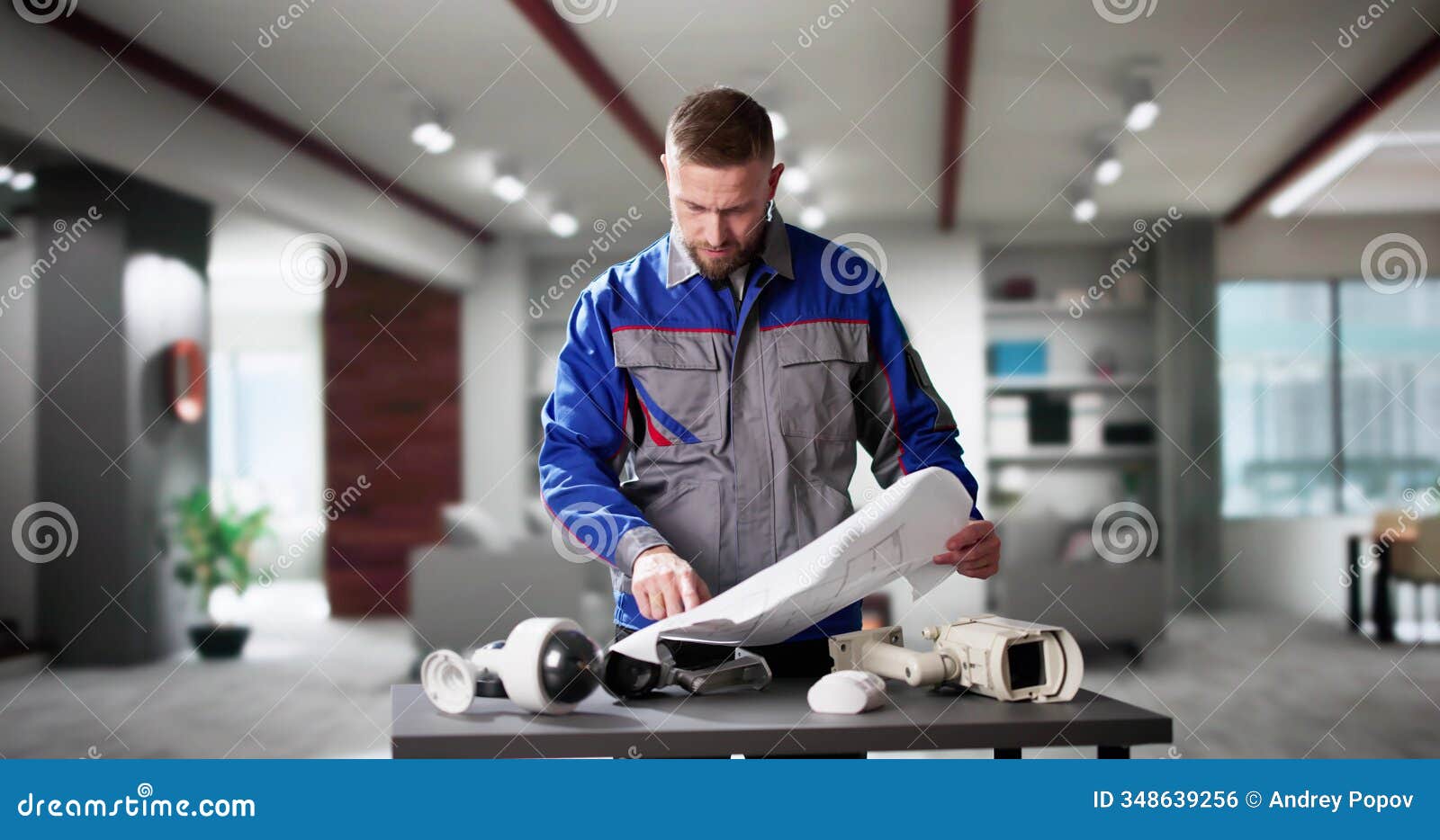 Home Security CCTV Camera Plan Project Stock Photo - Image of room ...