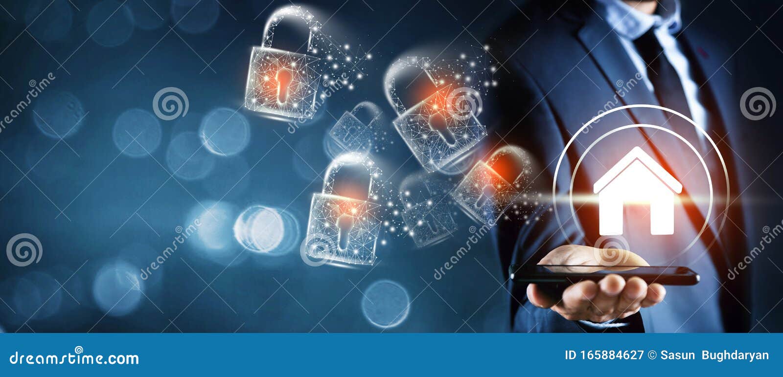 Home Security Concept. Property Insurance Stock Image - Image of home ...