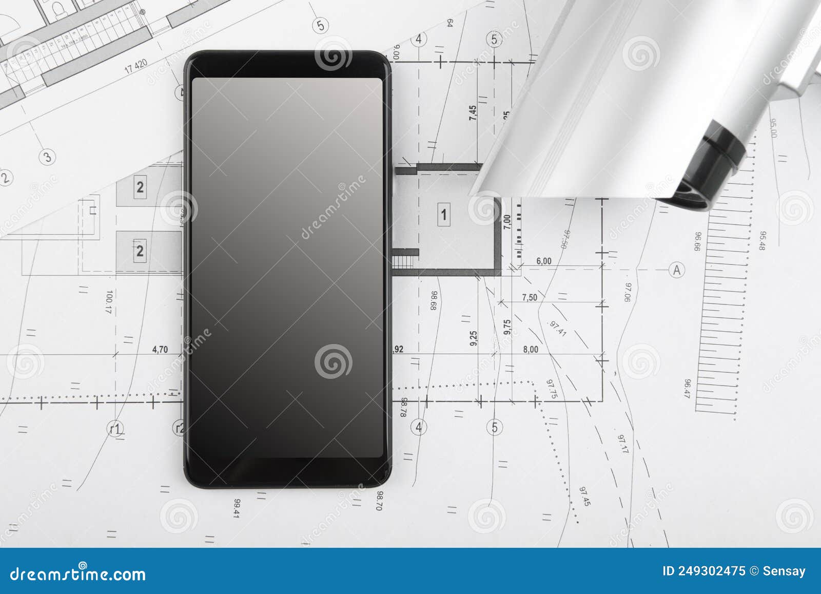 Home Security Concept Smartphone and Surveillance Cctv Camera on the ...