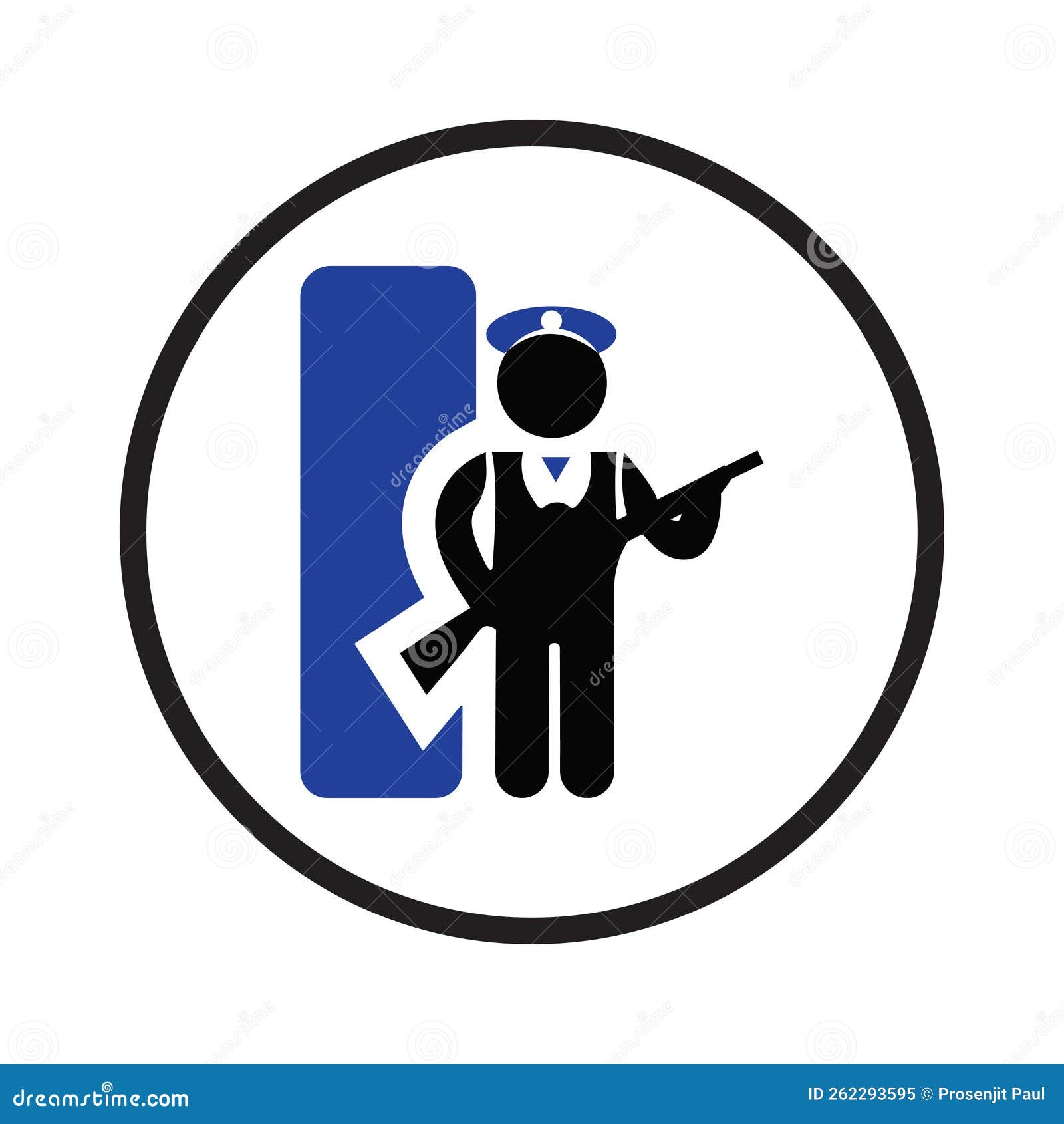 Home security guard icon stock vector. Illustration of isometric ...