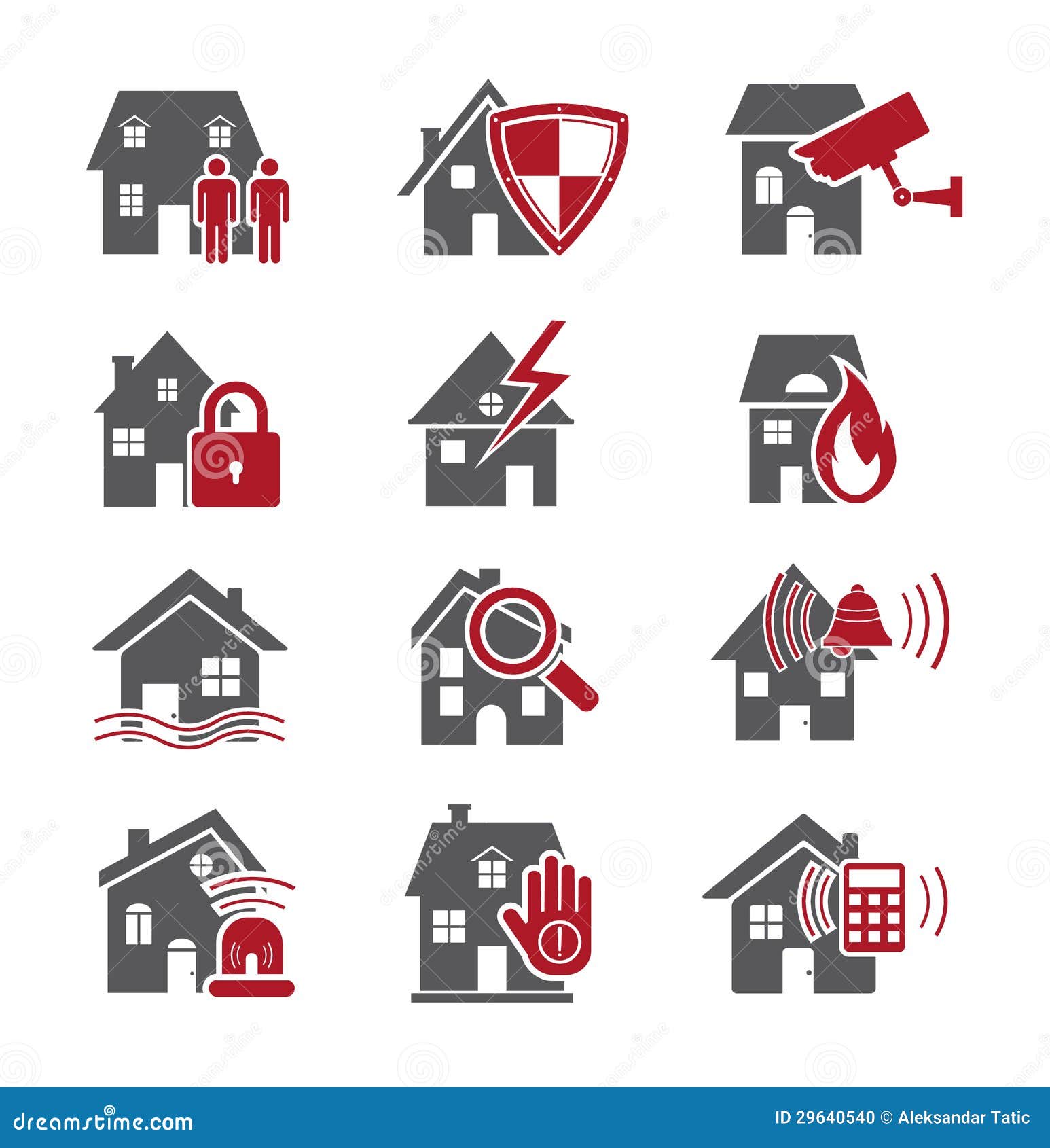Home Security System Isometric Flowchart Cartoon Vector | CartoonDealer ...