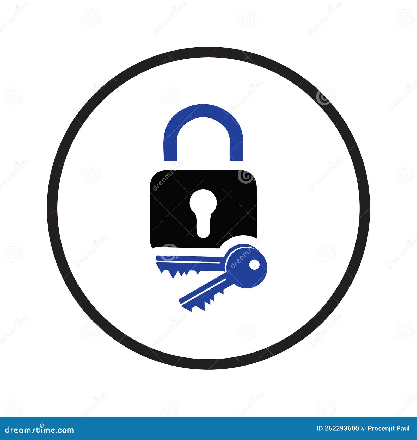 Home Security Lock and Key Icon Stock Vector - Illustration of lock ...