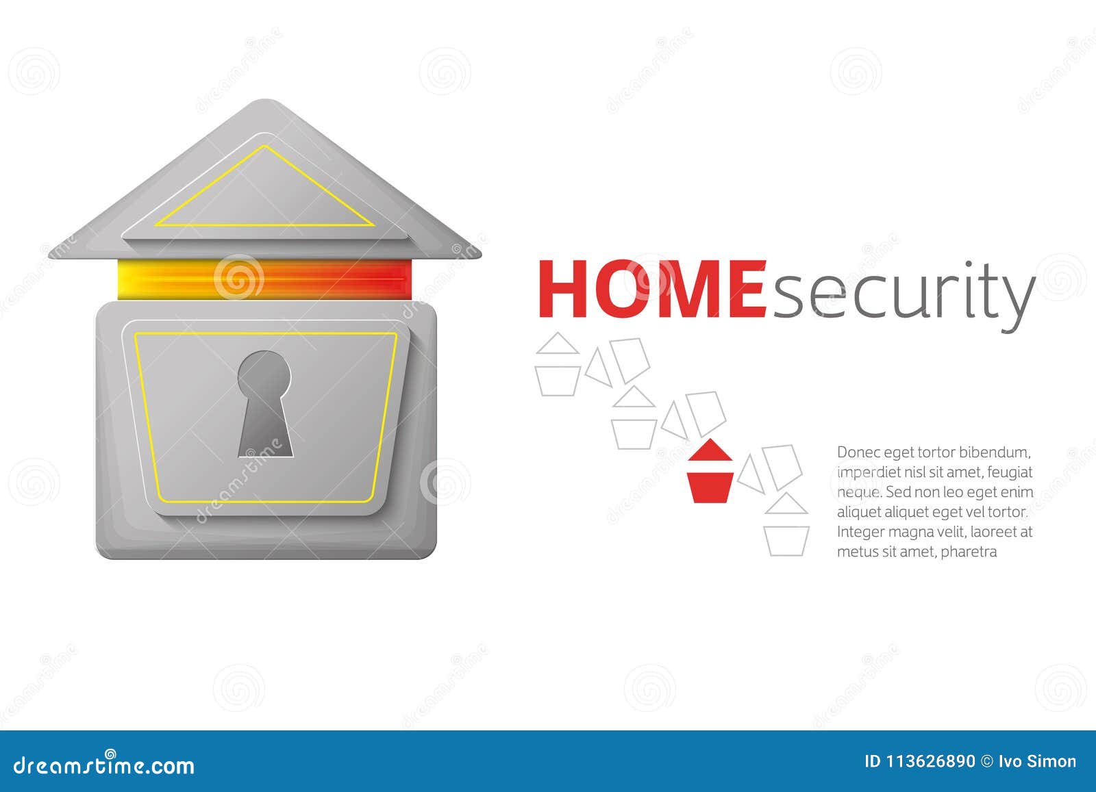 Home security logo. stock vector. Illustration of project - 113626890