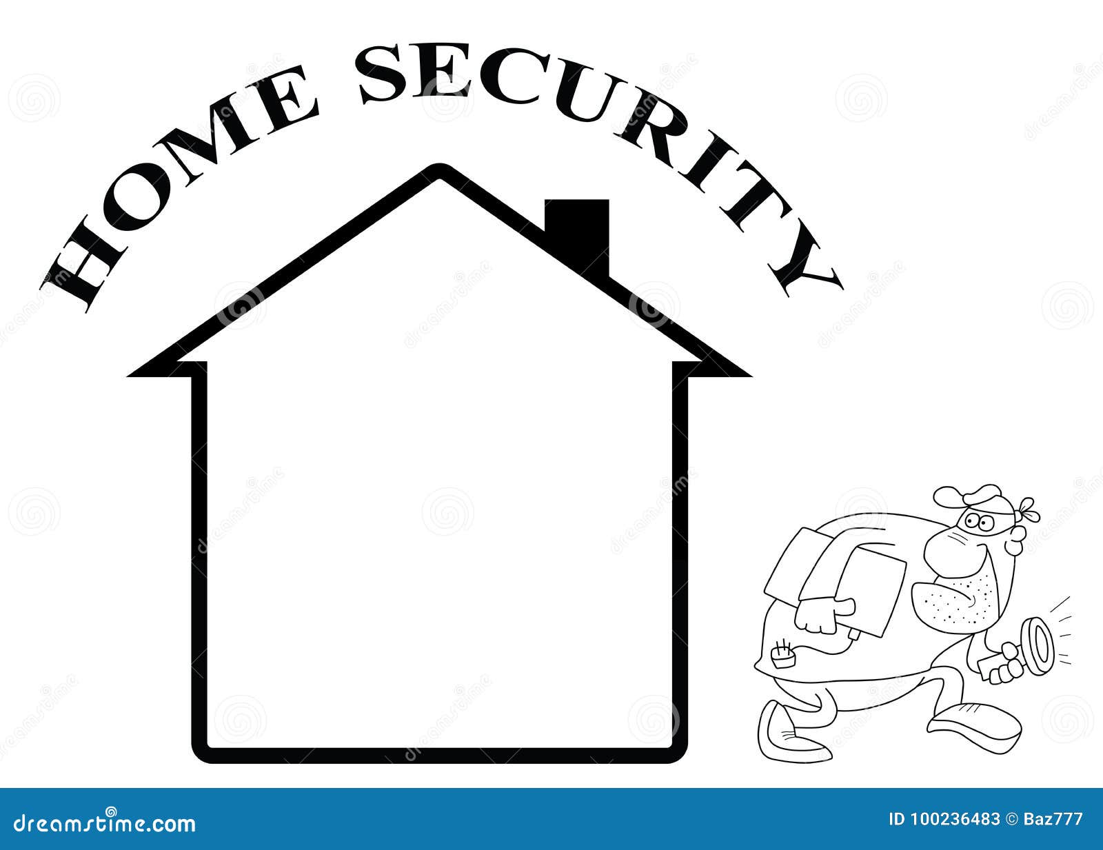 Home security stock vector. Illustration of crime, accommodation ...