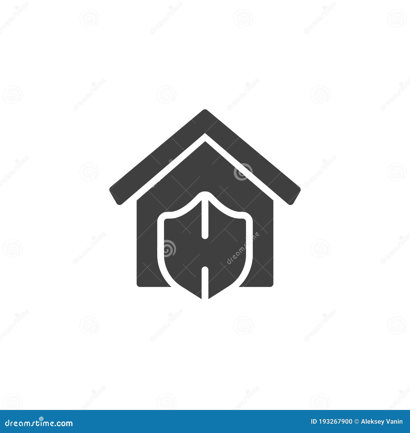 Home Security Shield Vector Icon Stock Vector - Illustration of perfect ...