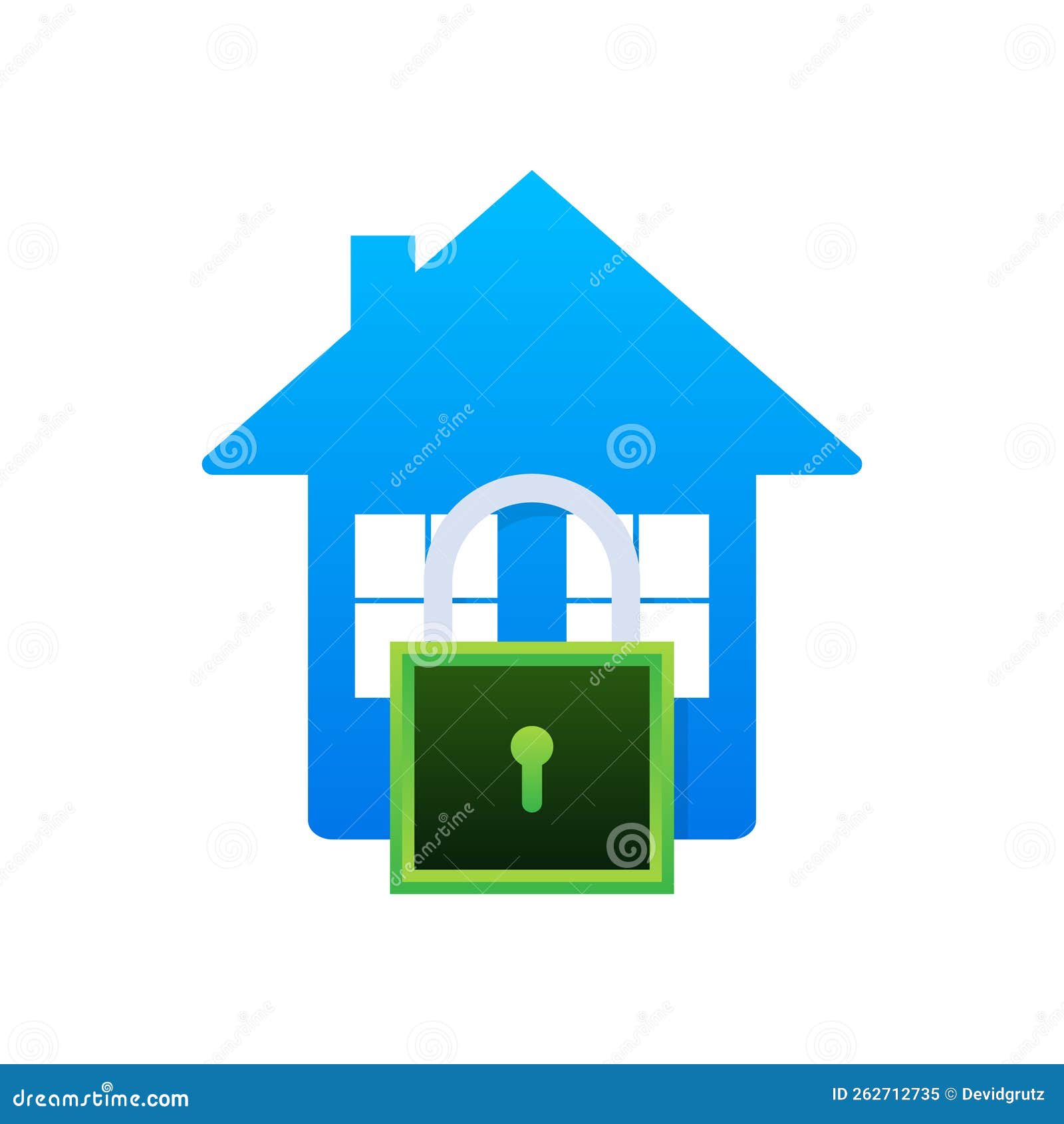 Home Security. Smart House Icon, Label Stock Vector - Illustration of ...