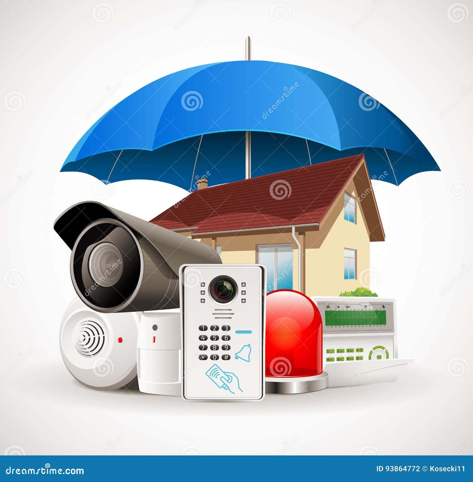 Home Security System - Access Control System Stock Vector ...