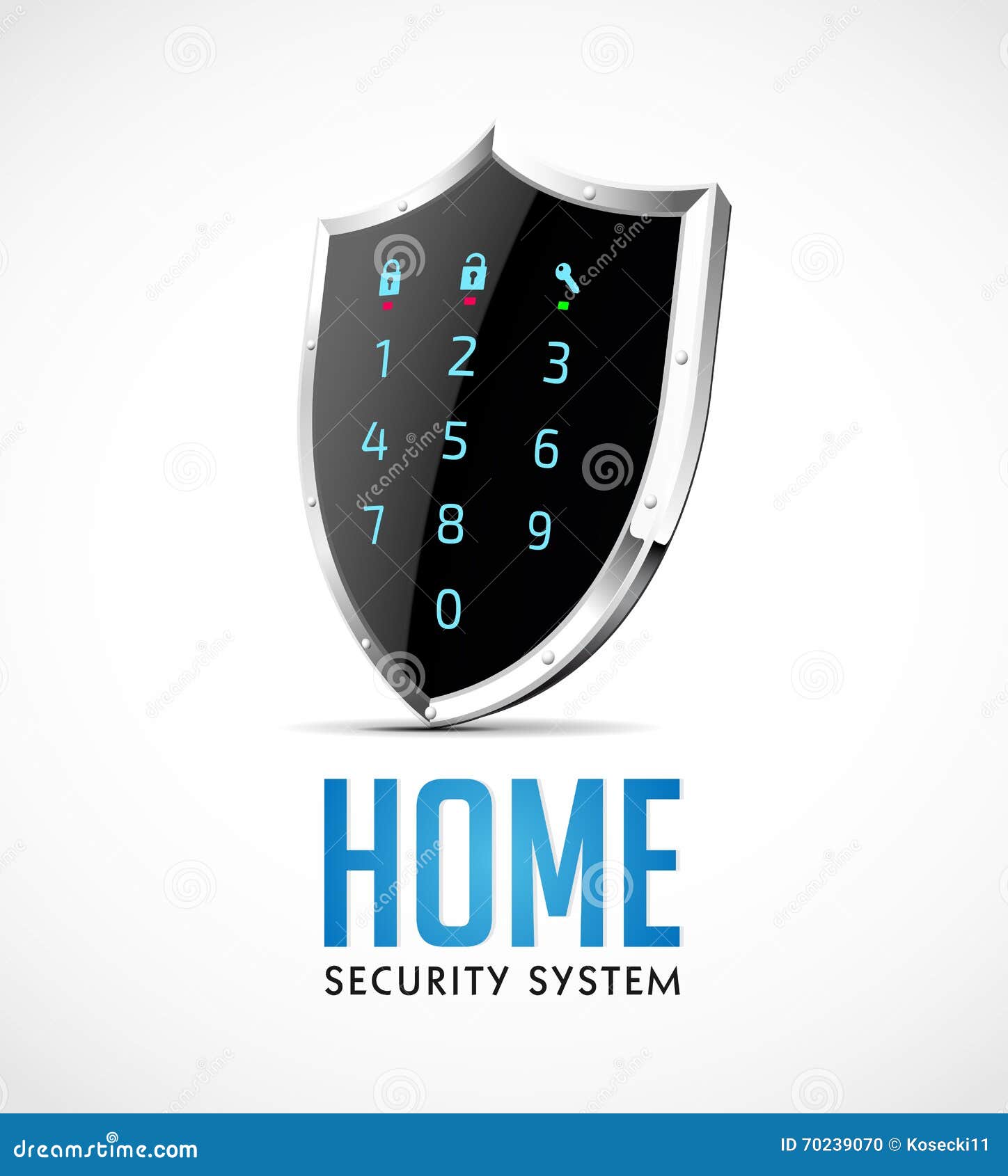 Home Security System - Access Controller As Protection Shield Stock ...
