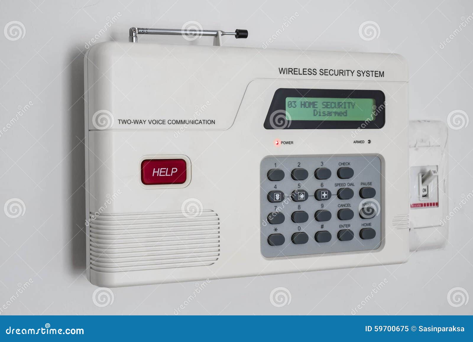Home security system stock image. Image of closeup, alarm - 59700675