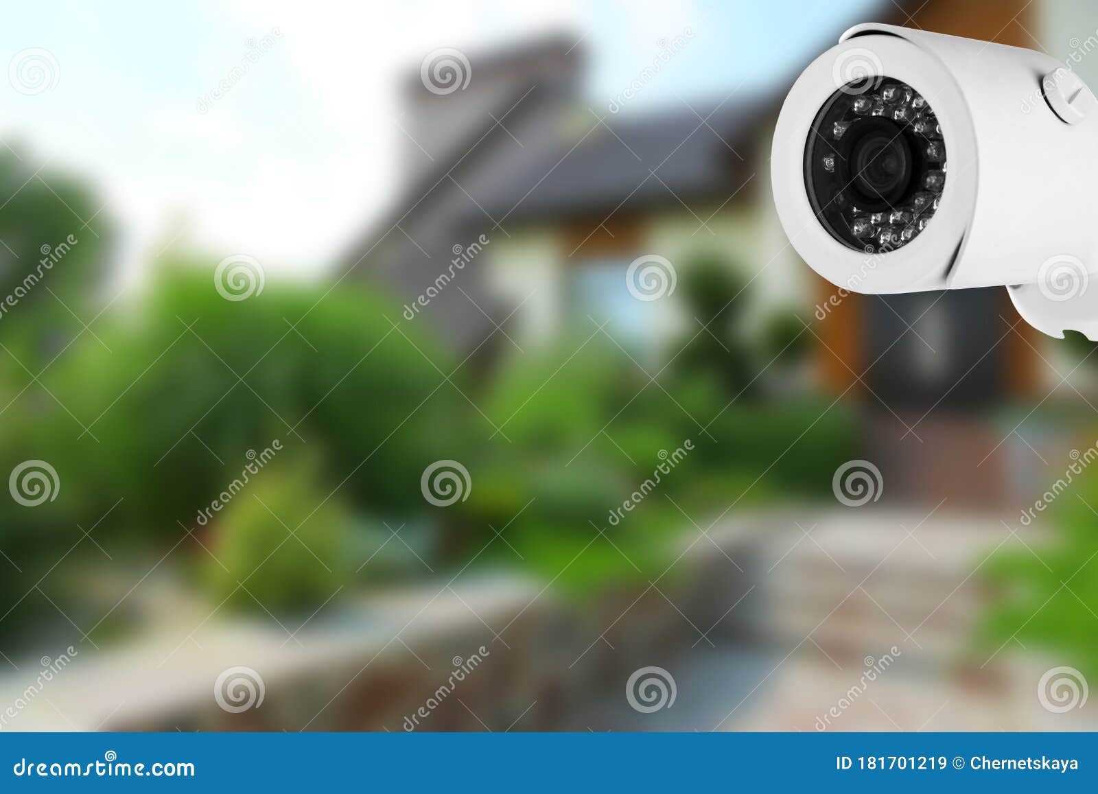 Home Security. House Under CCTV Camera Surveillance Stock Image - Image ...