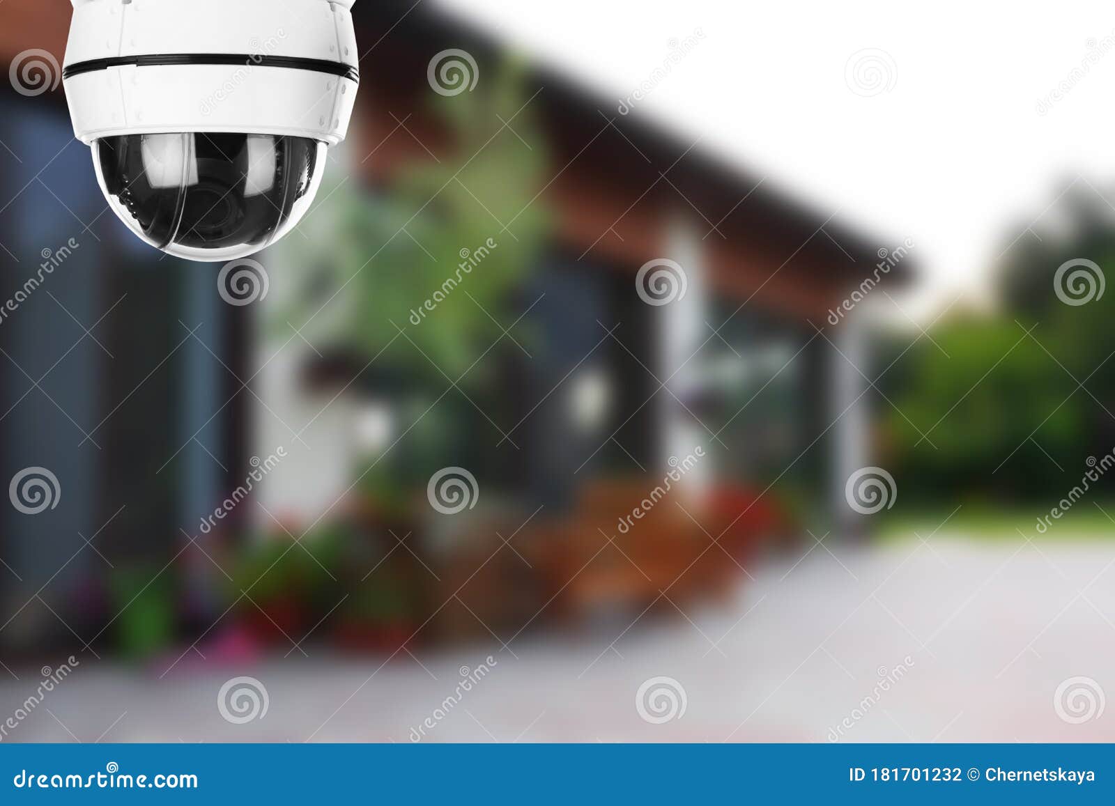 Home Security. House Under CCTV Camera Surveillance Stock Photo - Image ...
