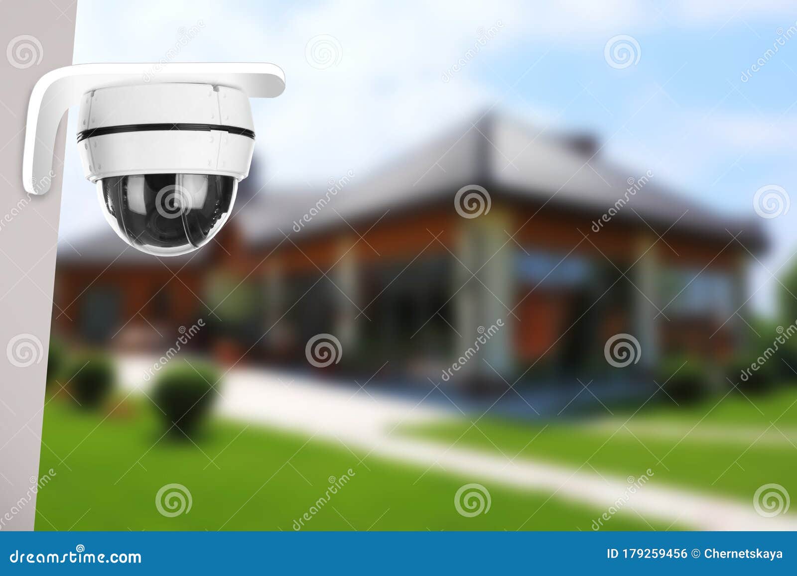 Home Security. House Under CCTV Camera Surveillance Stock Photo - Image ...