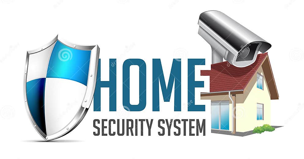Home security system logo stock vector. Illustration of protection ...