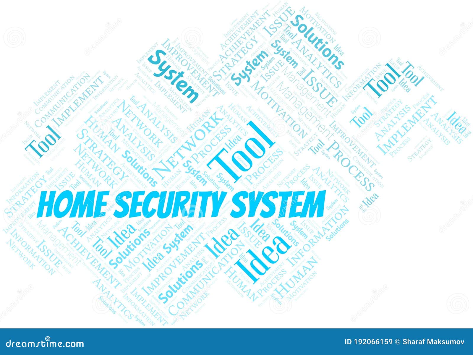 Home Security System Typography Vector Word Cloud. Stock Vector ...