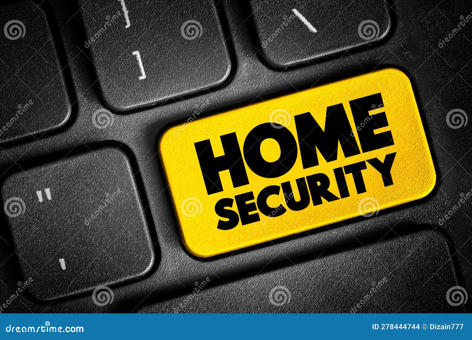 Home Security Text Button on Keyboard, Concept Background Stock ...