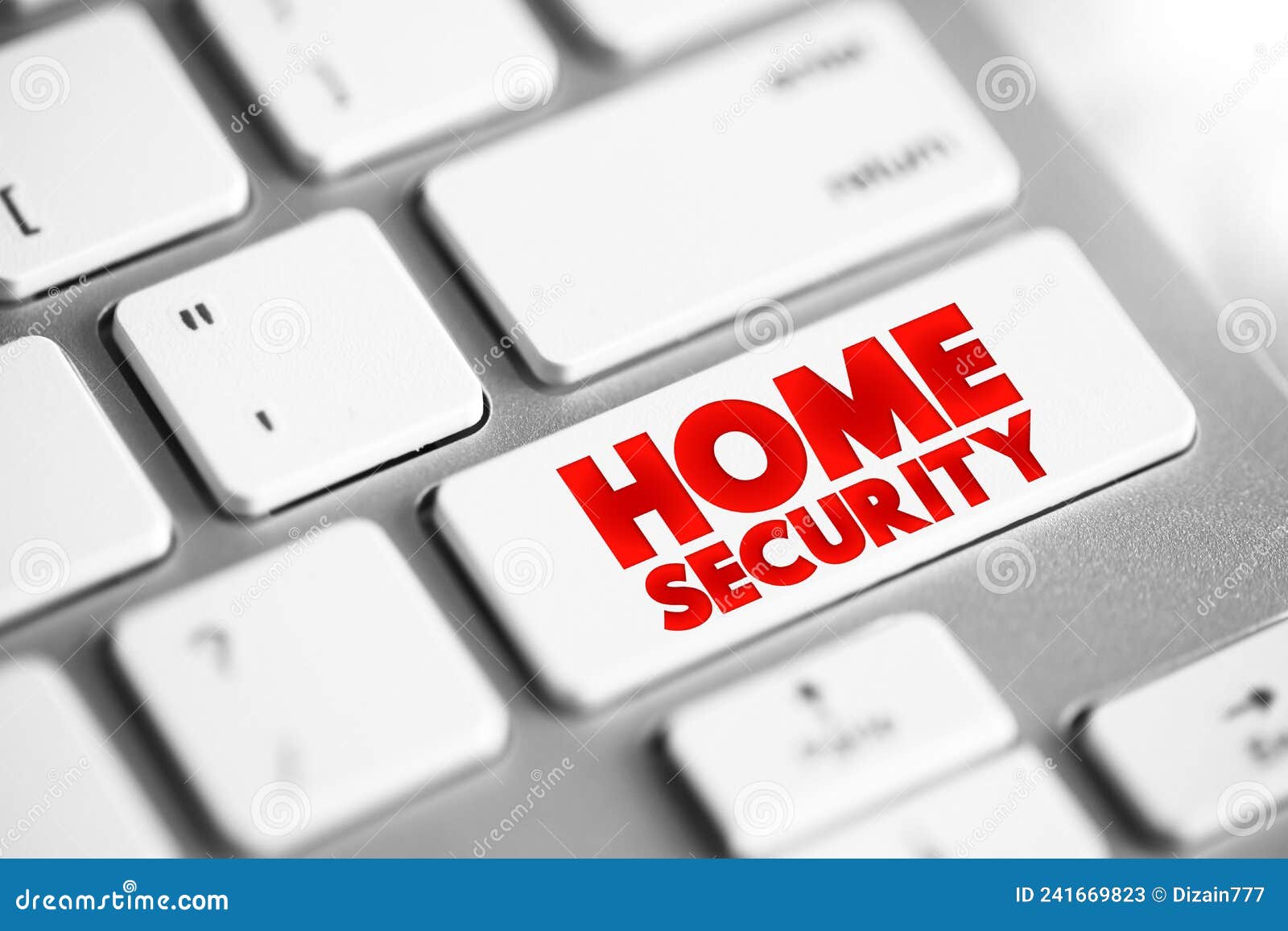 Home Security Text Button on Keyboard, Concept Background Stock Image ...