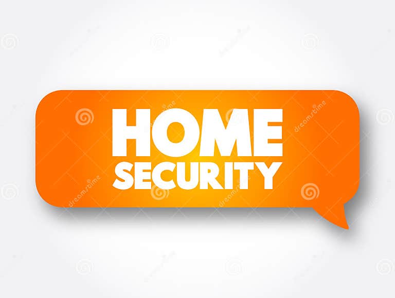 Home Security Text Message Bubble, Concept Background Stock ...