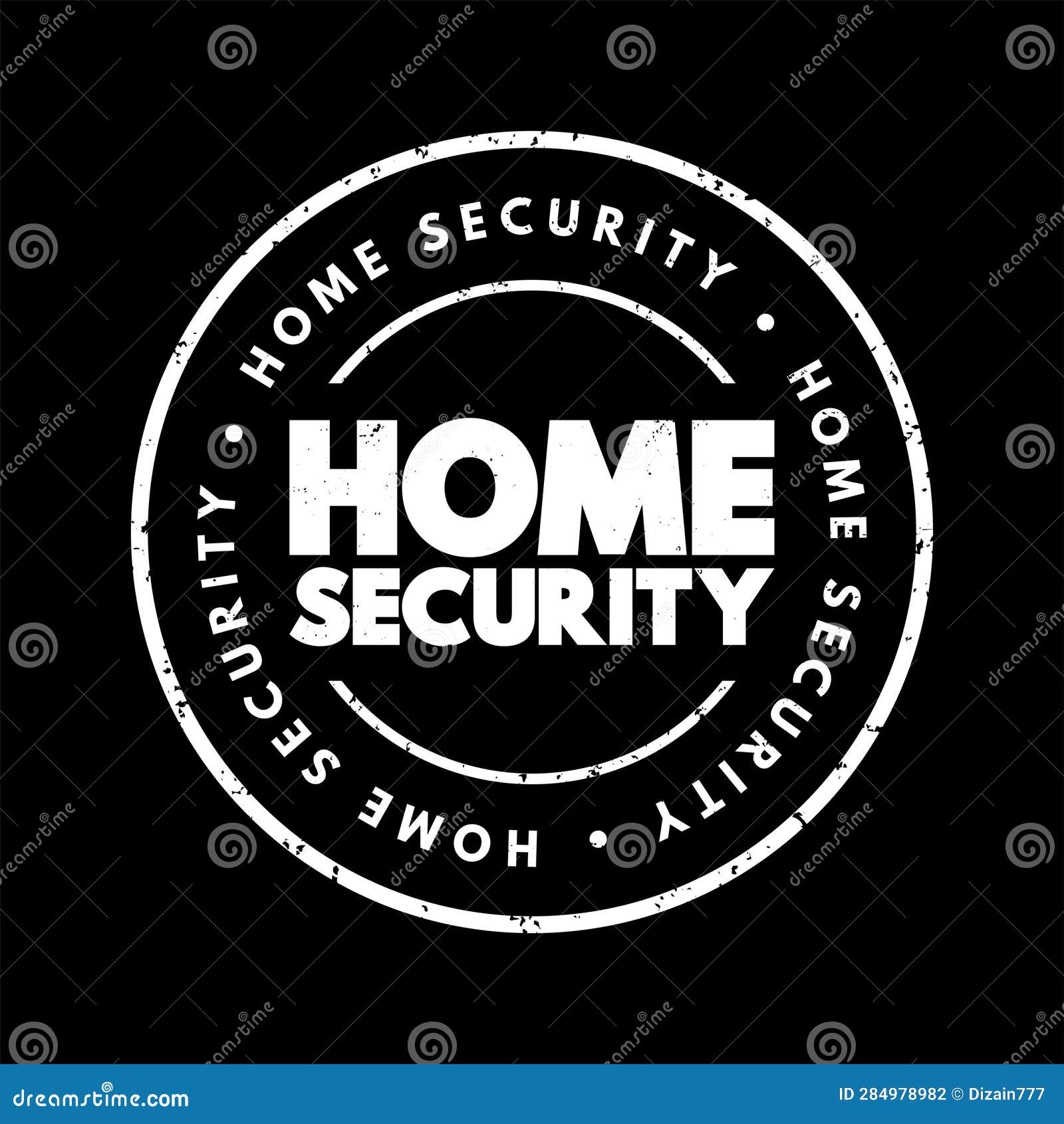Home Security Text Stamp, Concept Background Stock Illustration ...