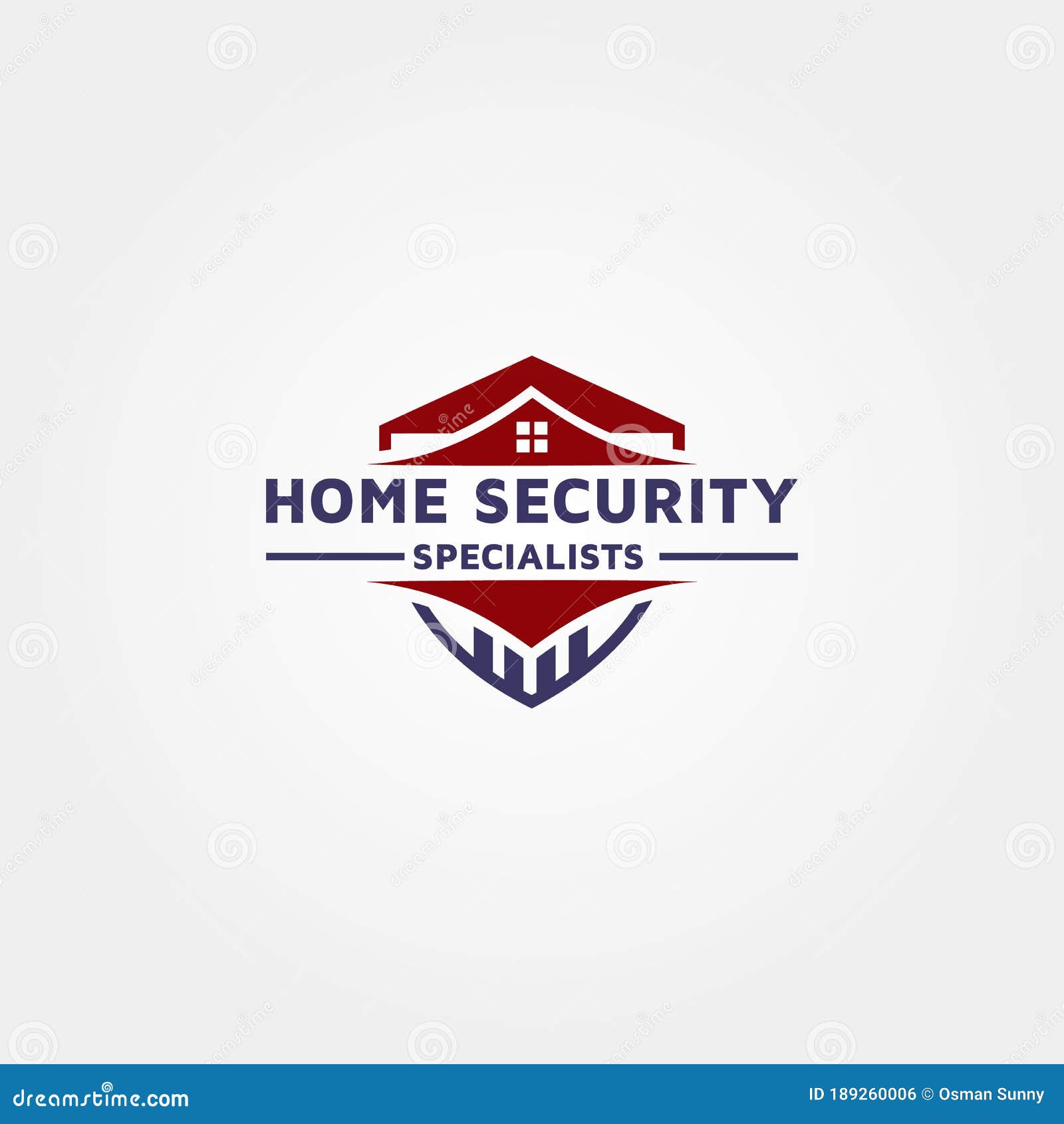 Home Security Vector Logo Design with Red Color Template Stock Vector ...