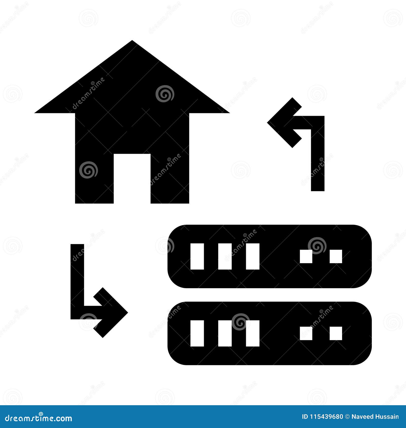 Home server glyphs icon stock illustration. Illustration of ...