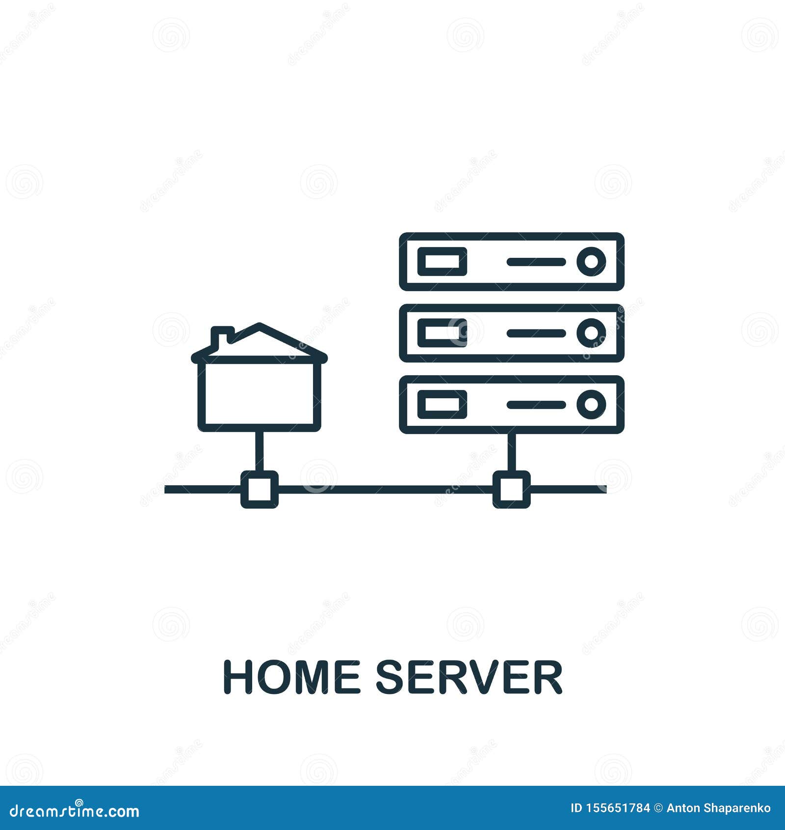 Home Server Icon Outline Style. Simple Glyph from Icons Collection ...