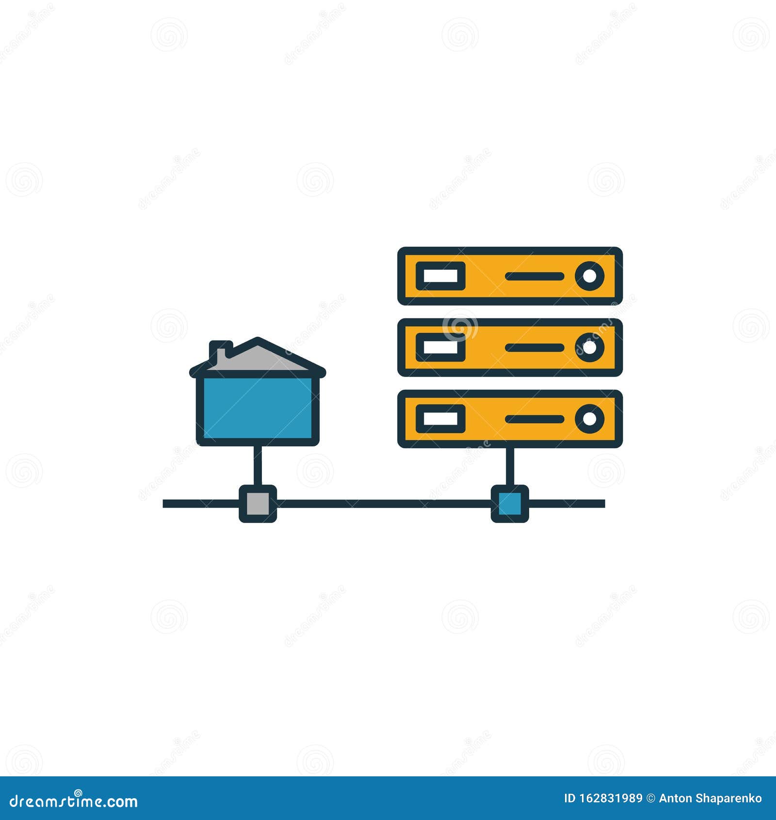 Home Server Icon. Simple Element from Icons Collection Stock ...