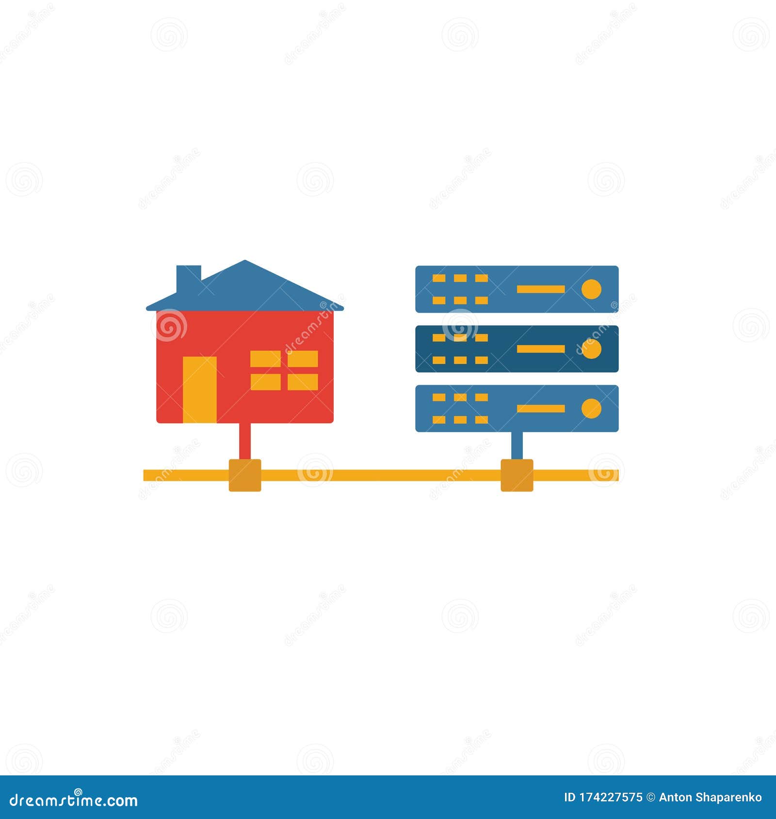 Home Server Icon. Simple Element from Icons Collection Stock ...
