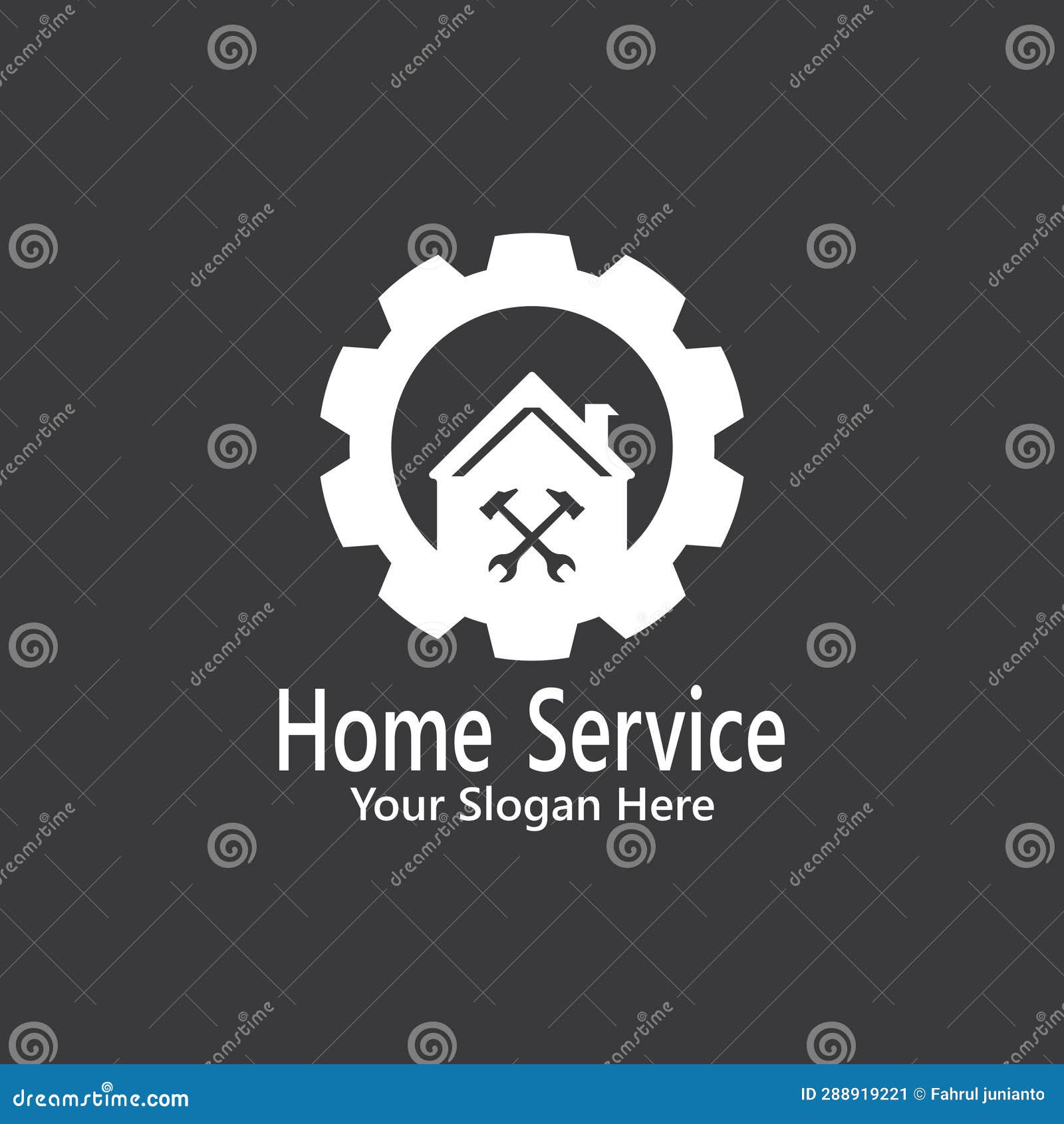 Home Service Construction Logo Vector Template Stock Vector ...