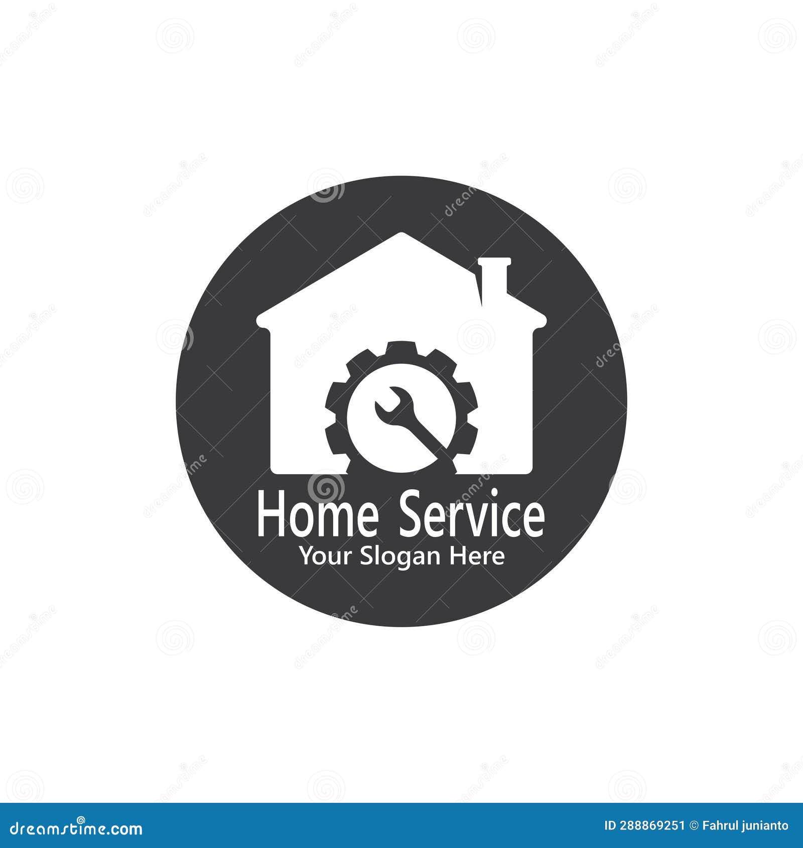 Home Service Construction Logo Vector Template Stock Illustration ...