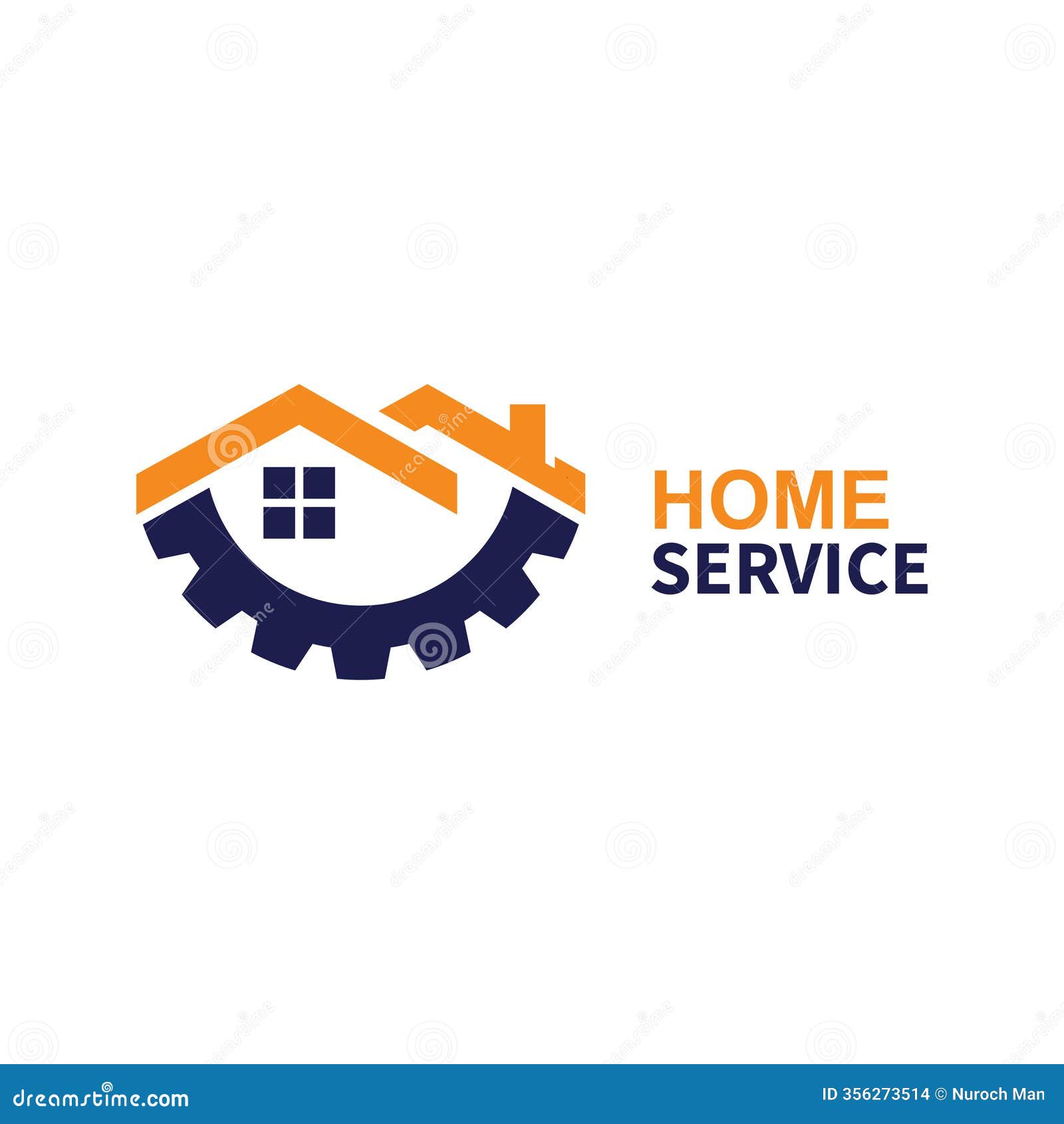 Home Service Logo Design Vector Illustration Home Gear Logo Template ...