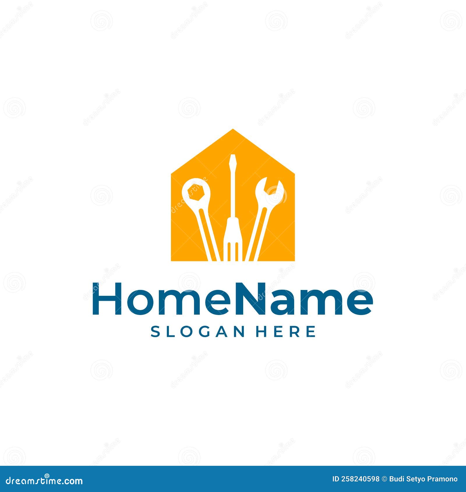 Home Service Logo Illustration Template. Mechanic Home Logo Design ...