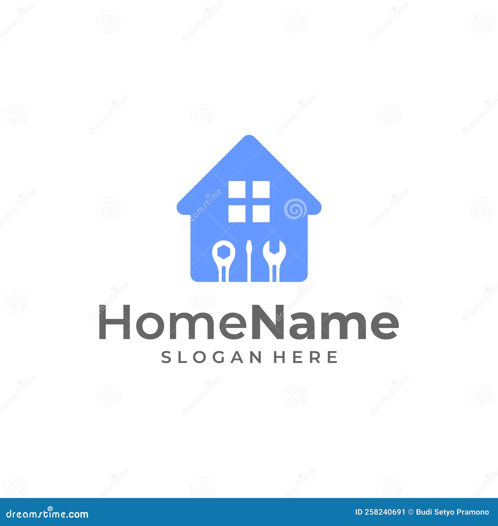 Home Service Logo Illustration Template. Mechanic Home Logo Design ...