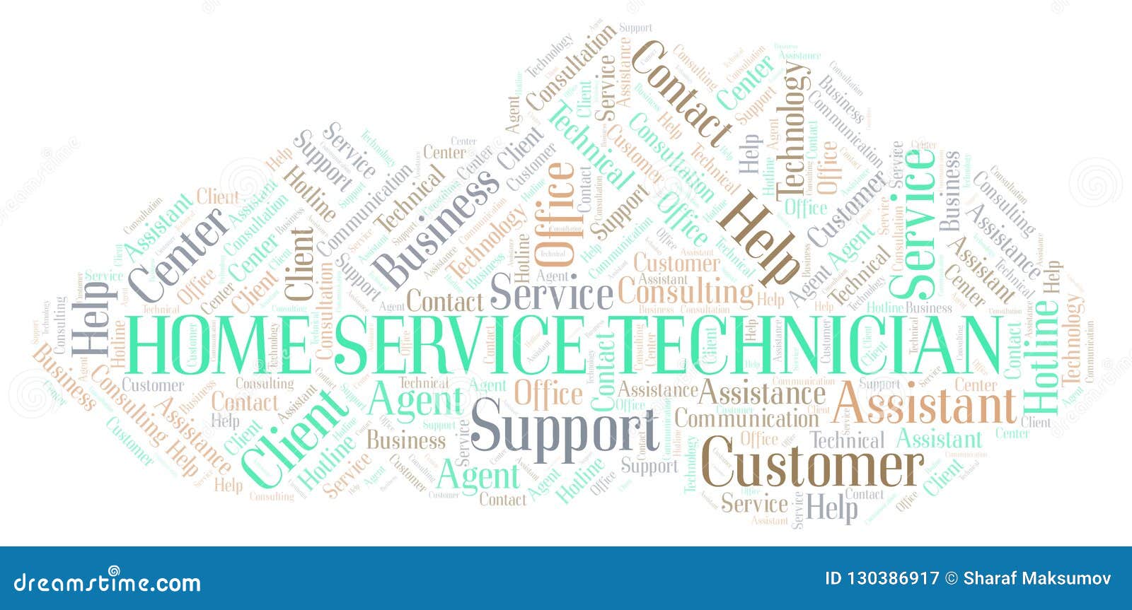 Home Service Technician Word Cloud. Stock Illustration - Illustration ...