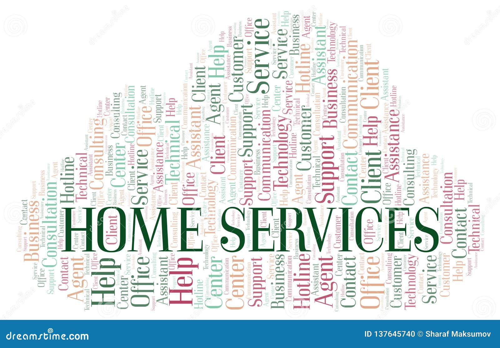 Home Services word cloud stock illustration. Illustration of customer ...