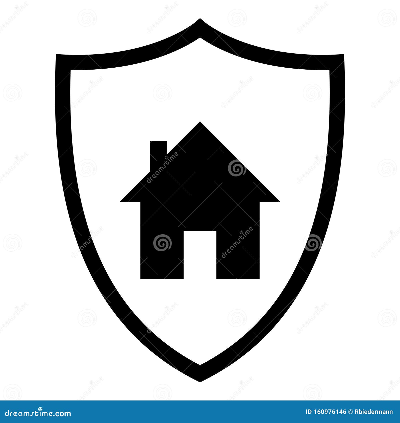 Home and shield stock vector. Illustration of real, estate - 160976146