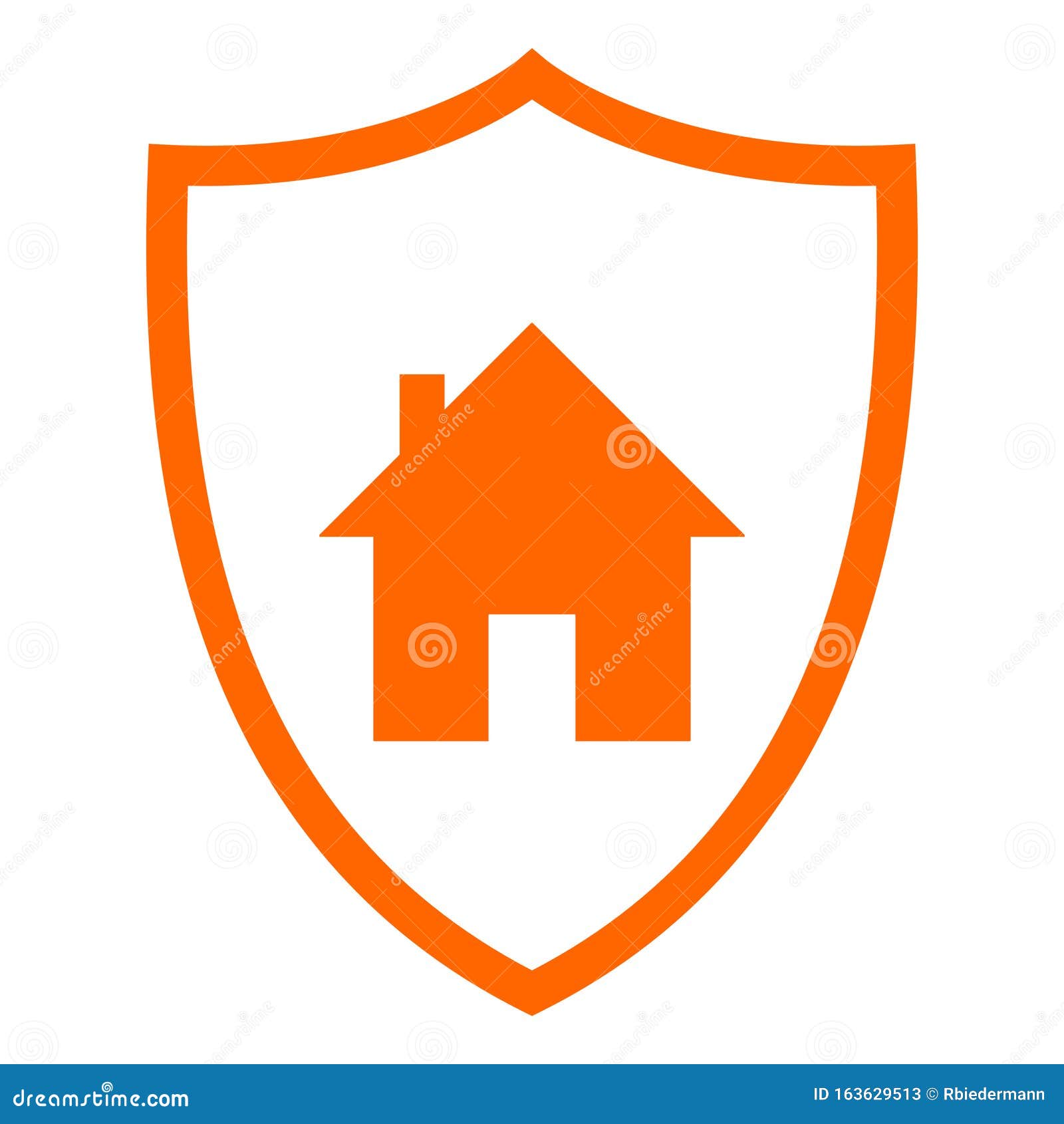 Home and shield stock vector. Illustration of symbol - 163629513