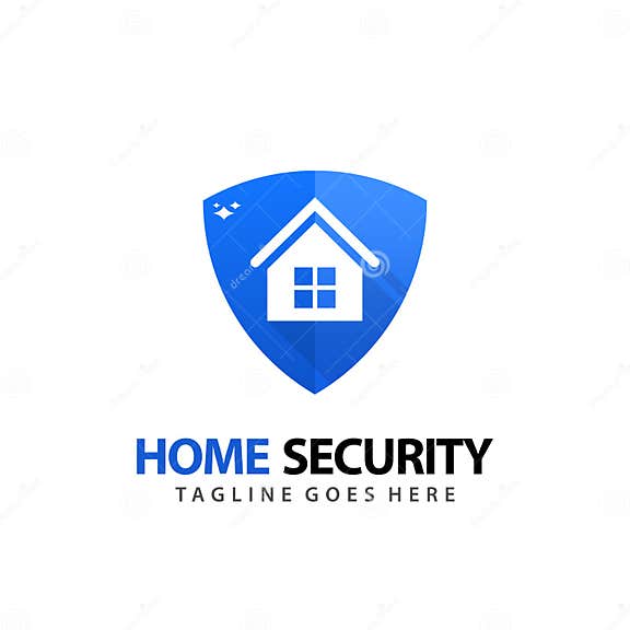Home Shield Security and Protection Logo Design Vector Illustration ...