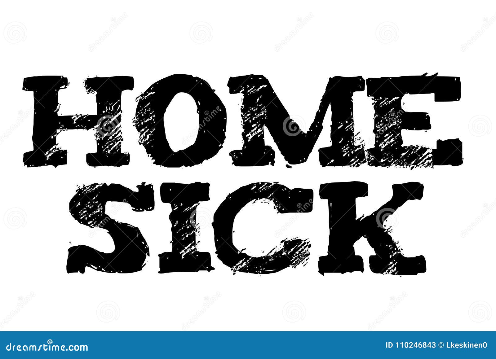 Home Sick Typographic Stamp Stock Vector - Illustration of distress ...