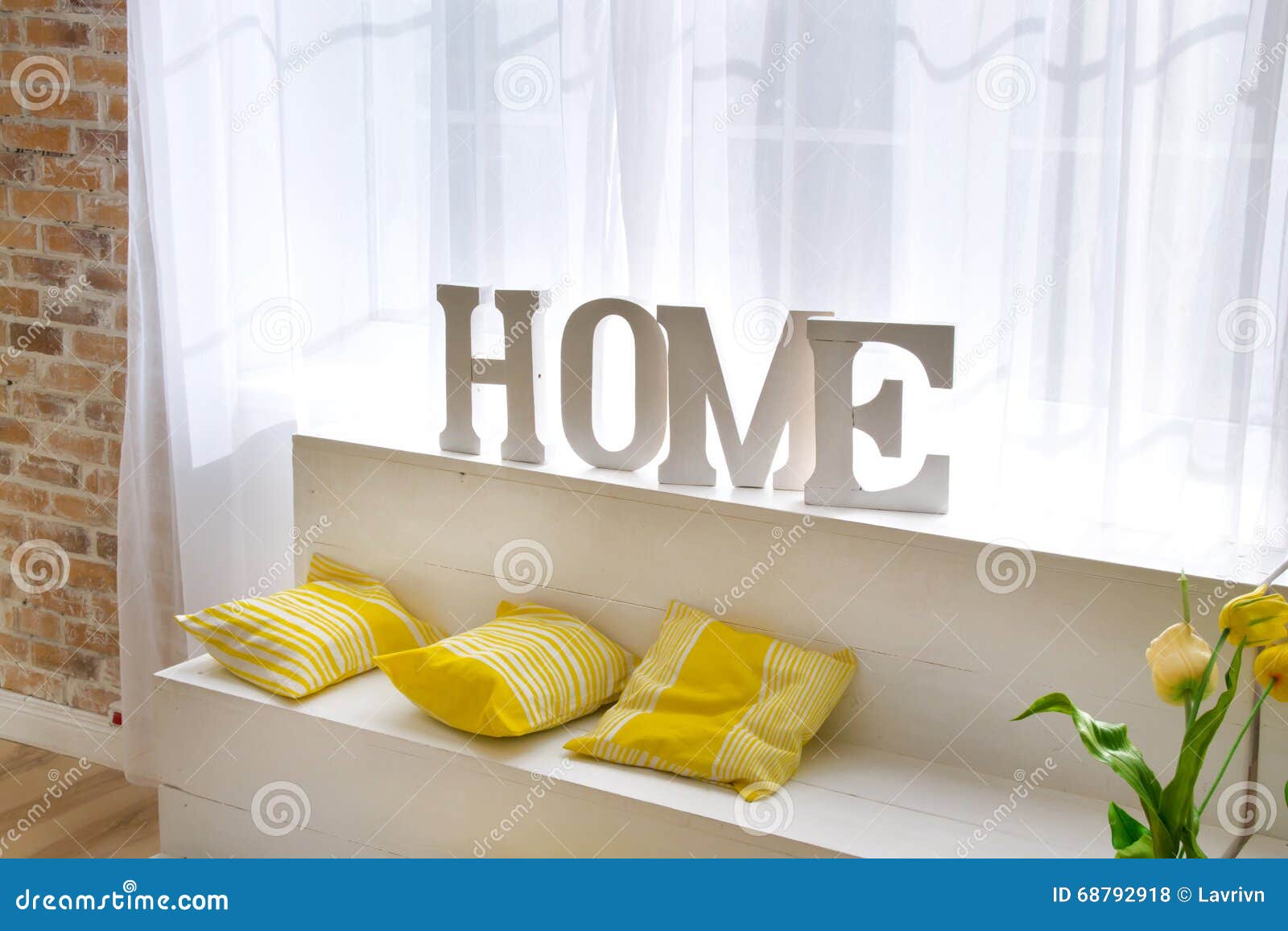 Home Sign Letters in Interior Stock Photo - Image of decoration ...