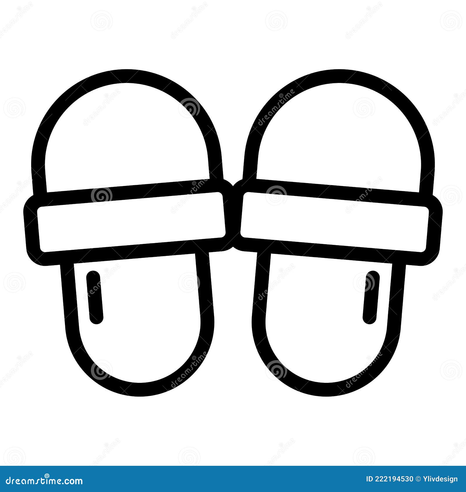Home Slippers Classic Icon, Outline Style Stock Vector - Illustration ...