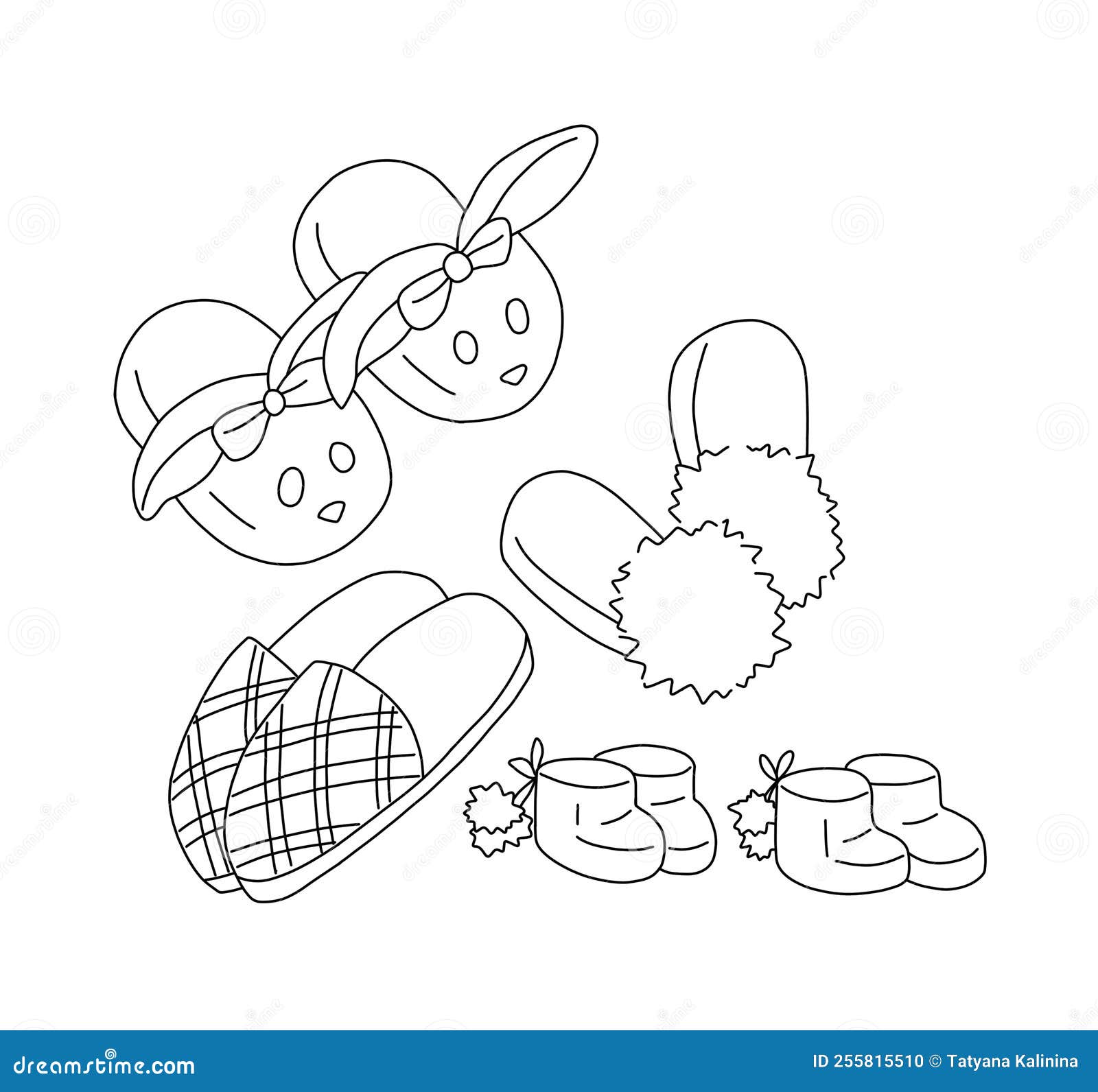 Outline of Home Slippers for Men with a Pattern in a Cage, Slippers ...