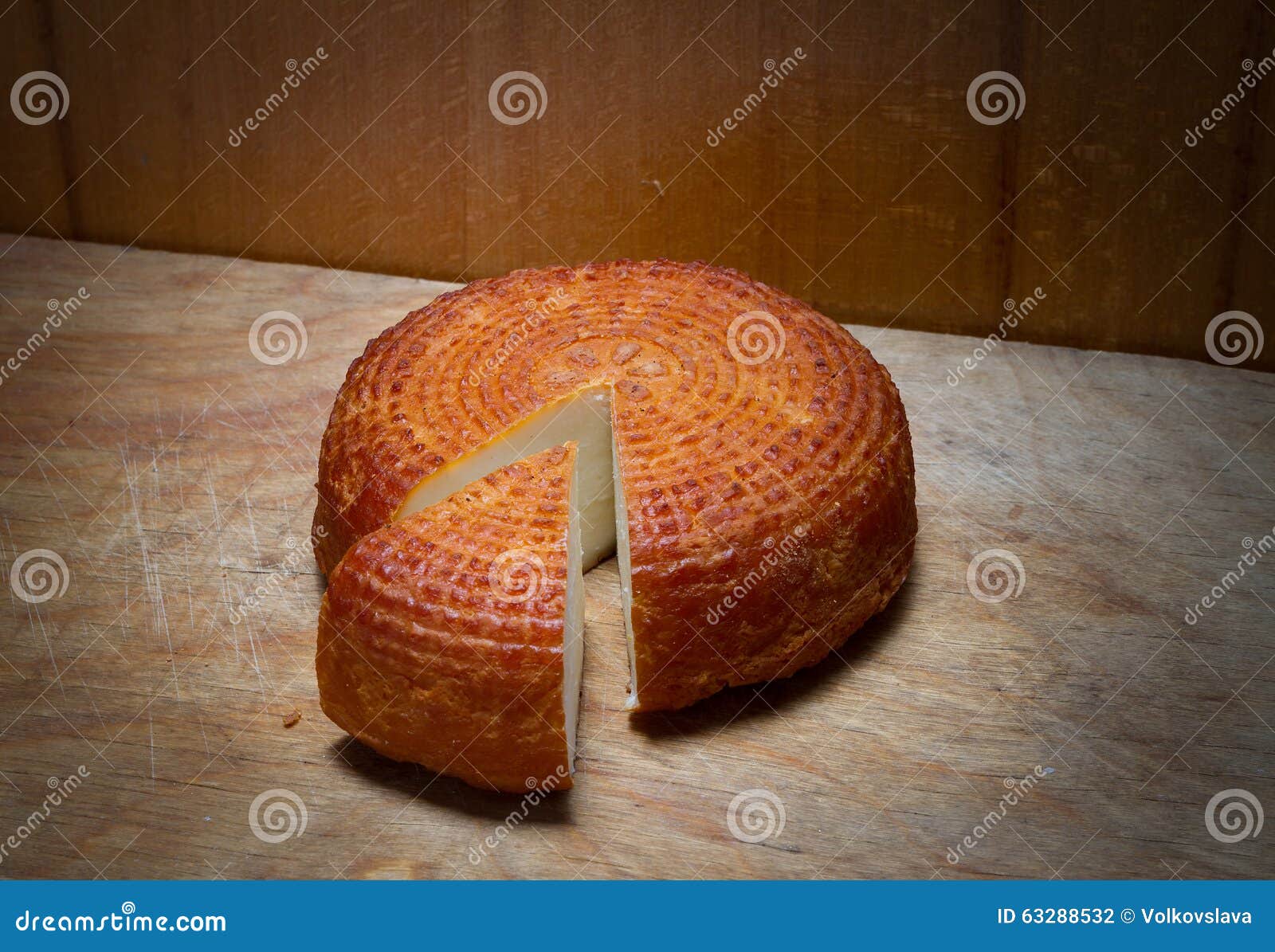 Home Smoked Rustic Cheese on Kitchen Board. Stock Photo - Image of ...