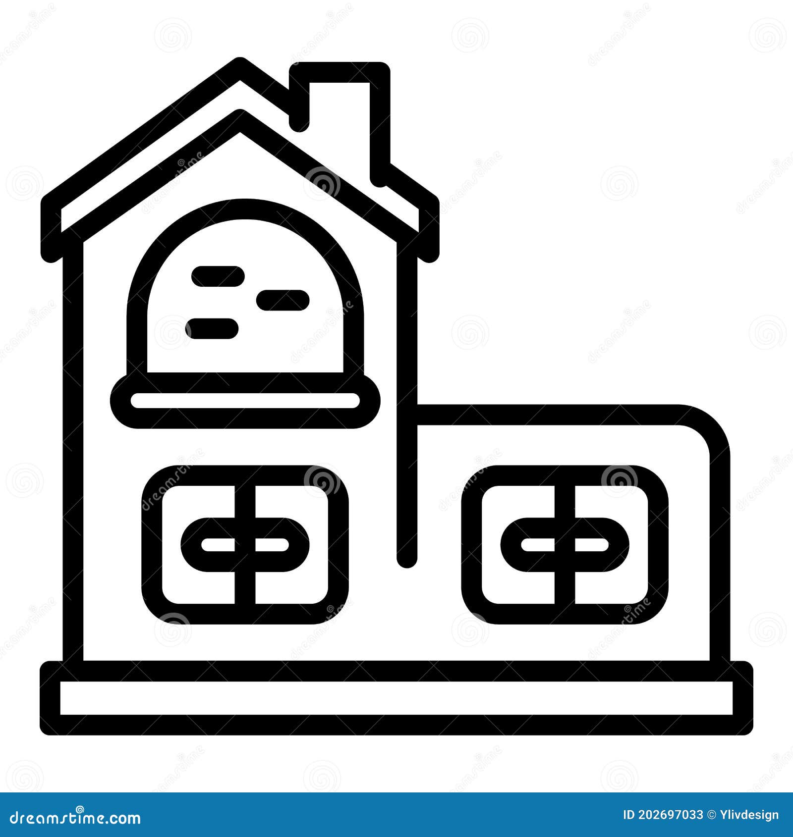 Smokehouse Icon Color Outline Vector | CartoonDealer.com #237842516