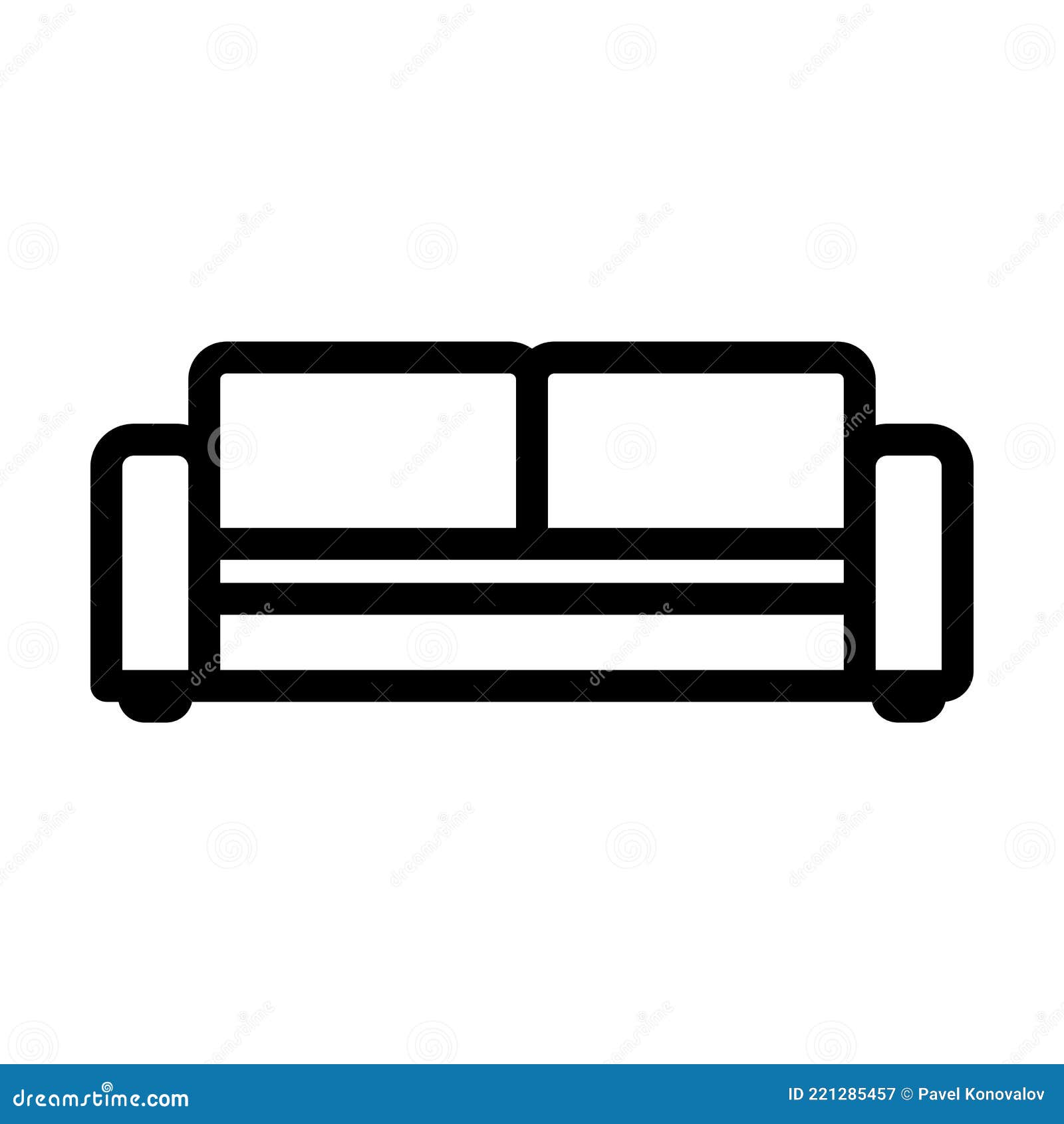 Sofa Icon On White Background. Modern Luxury Sofas. Flat Style. Couches ...
