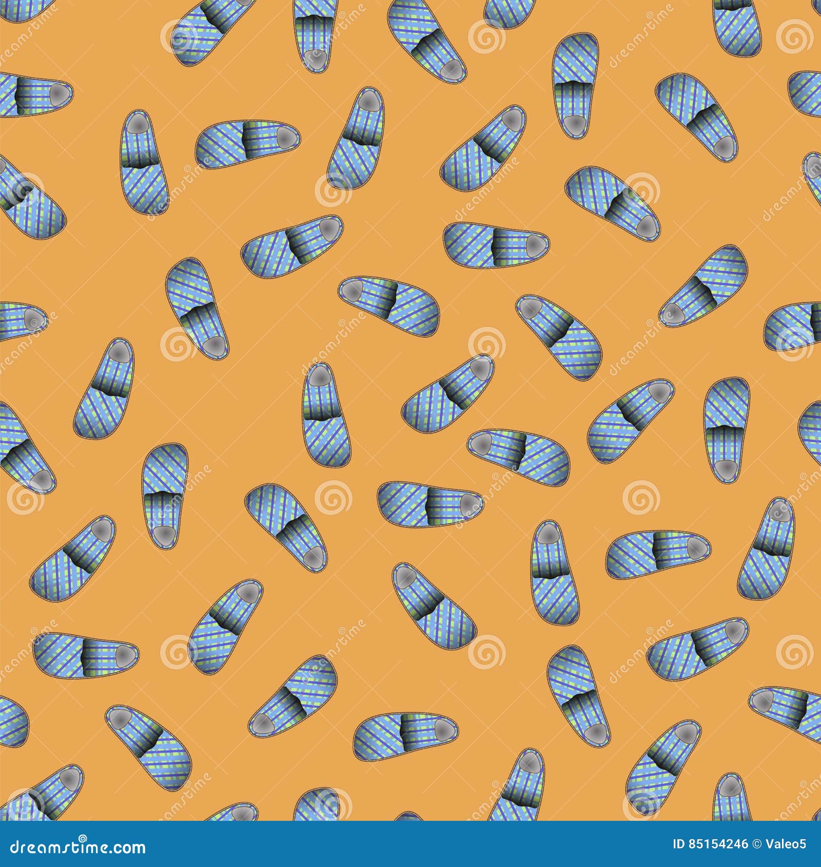 Home Soft Blue Slippers Seamless Pattern Stock Vector - Illustration of ...