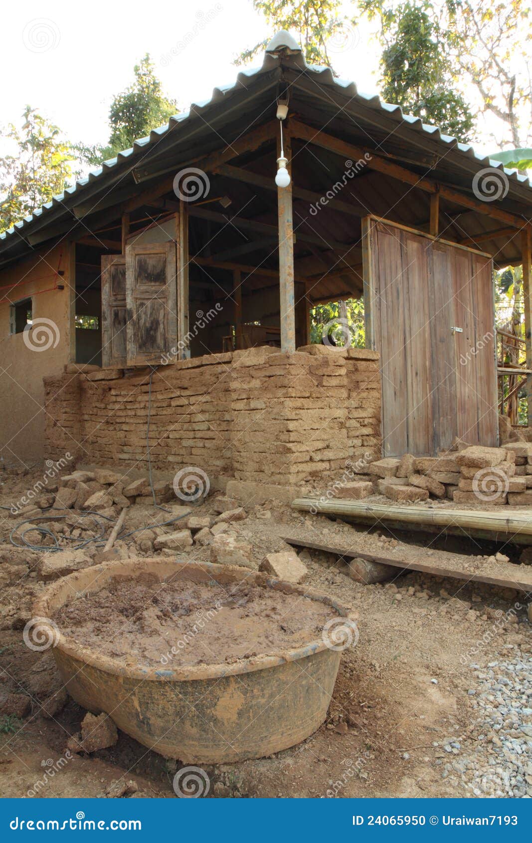Home soil stock photo. Image of curbstone, bowl, house - 24065950