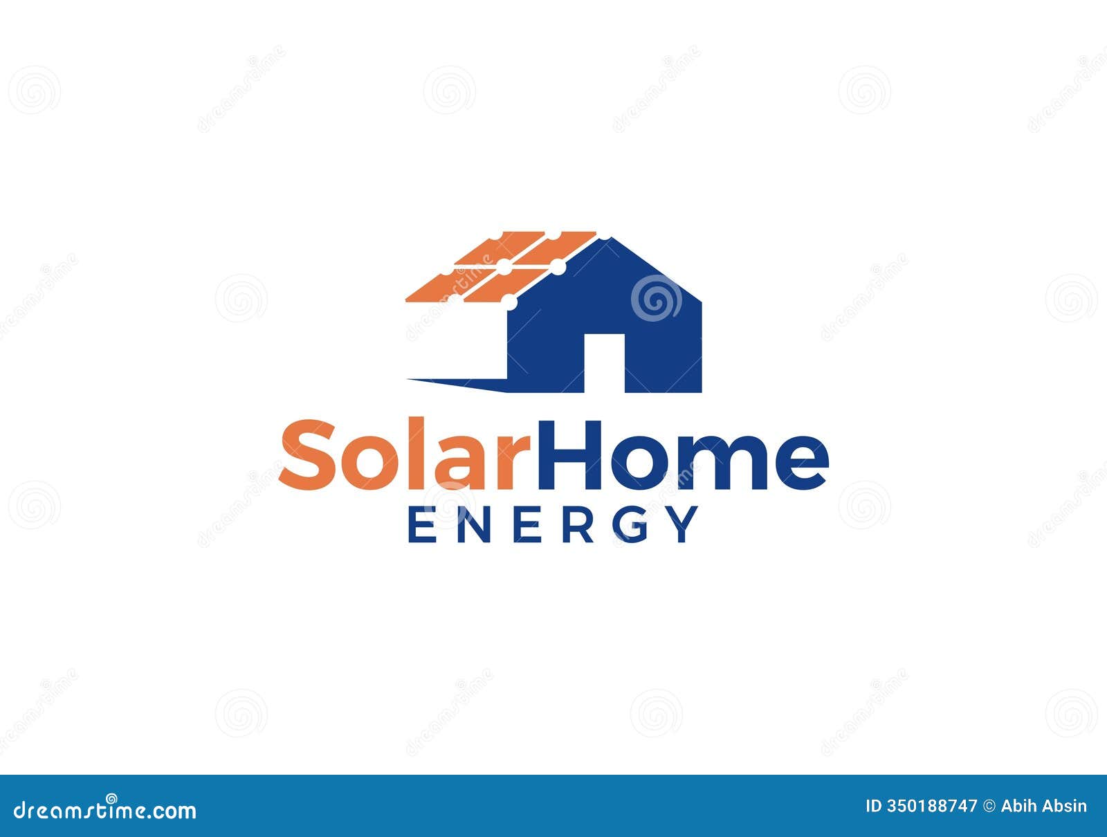 Home with Solar Panel Energy Logo Design Vector Stock Illustration ...