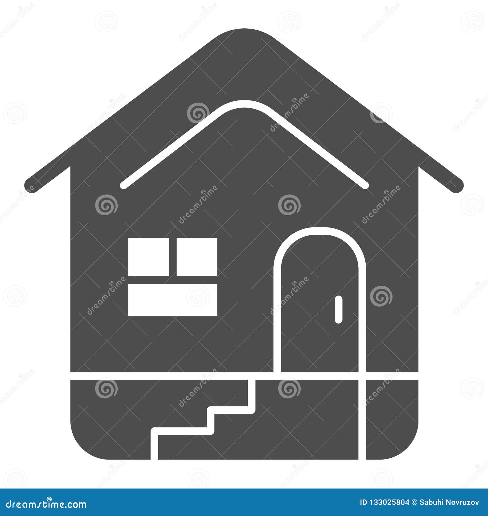 Home Solid Icon. House Vector Illustration Isolated on White. Building ...