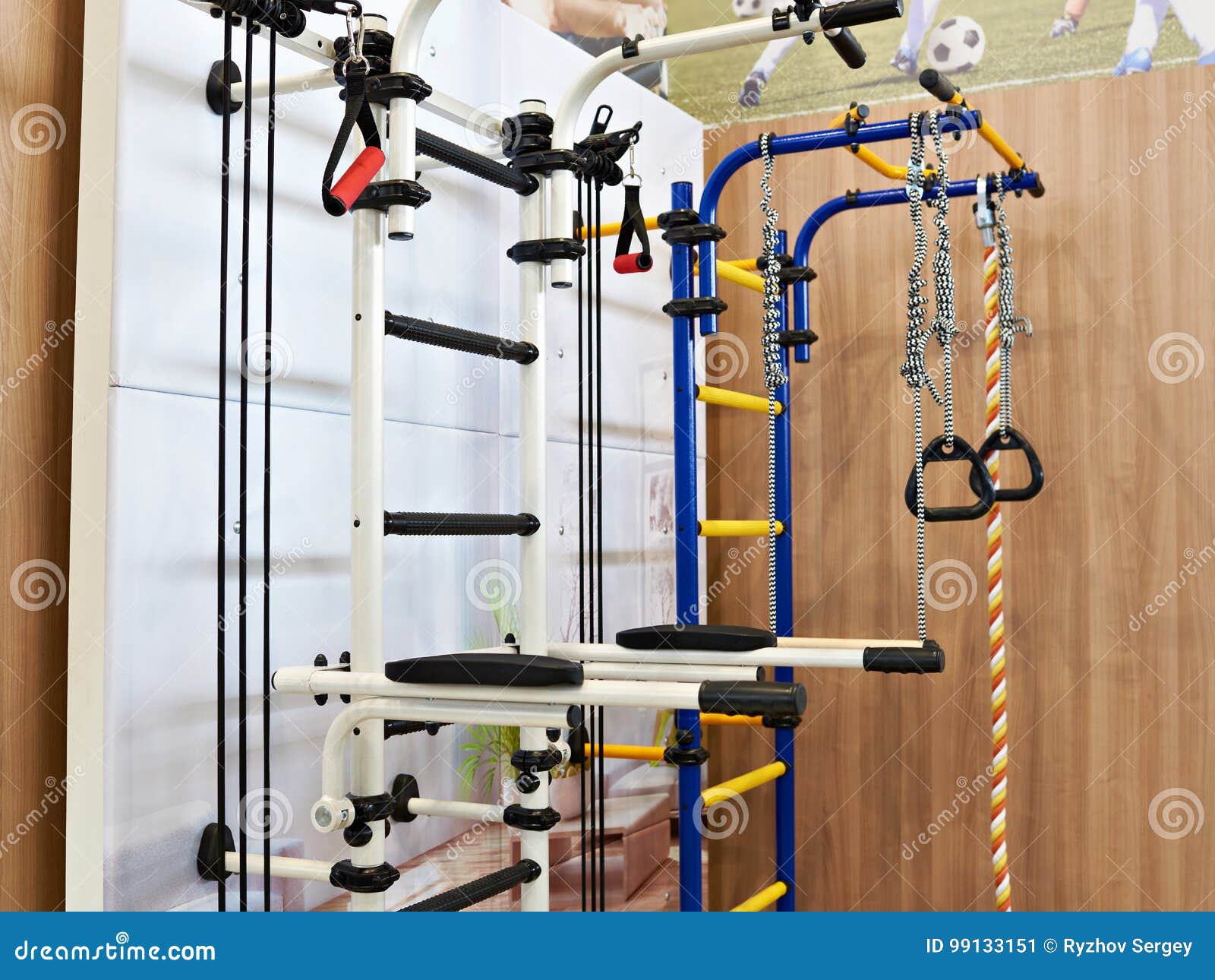 Home Sports Complex with Gymnastics Bars Stock Image - Image of active ...