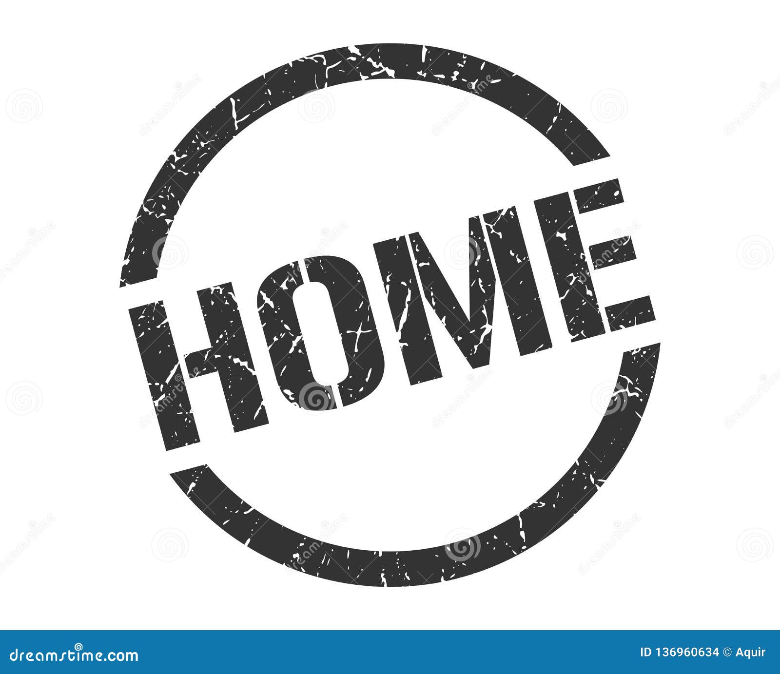 Home stamp stock vector. Illustration of circle, banner - 136960634